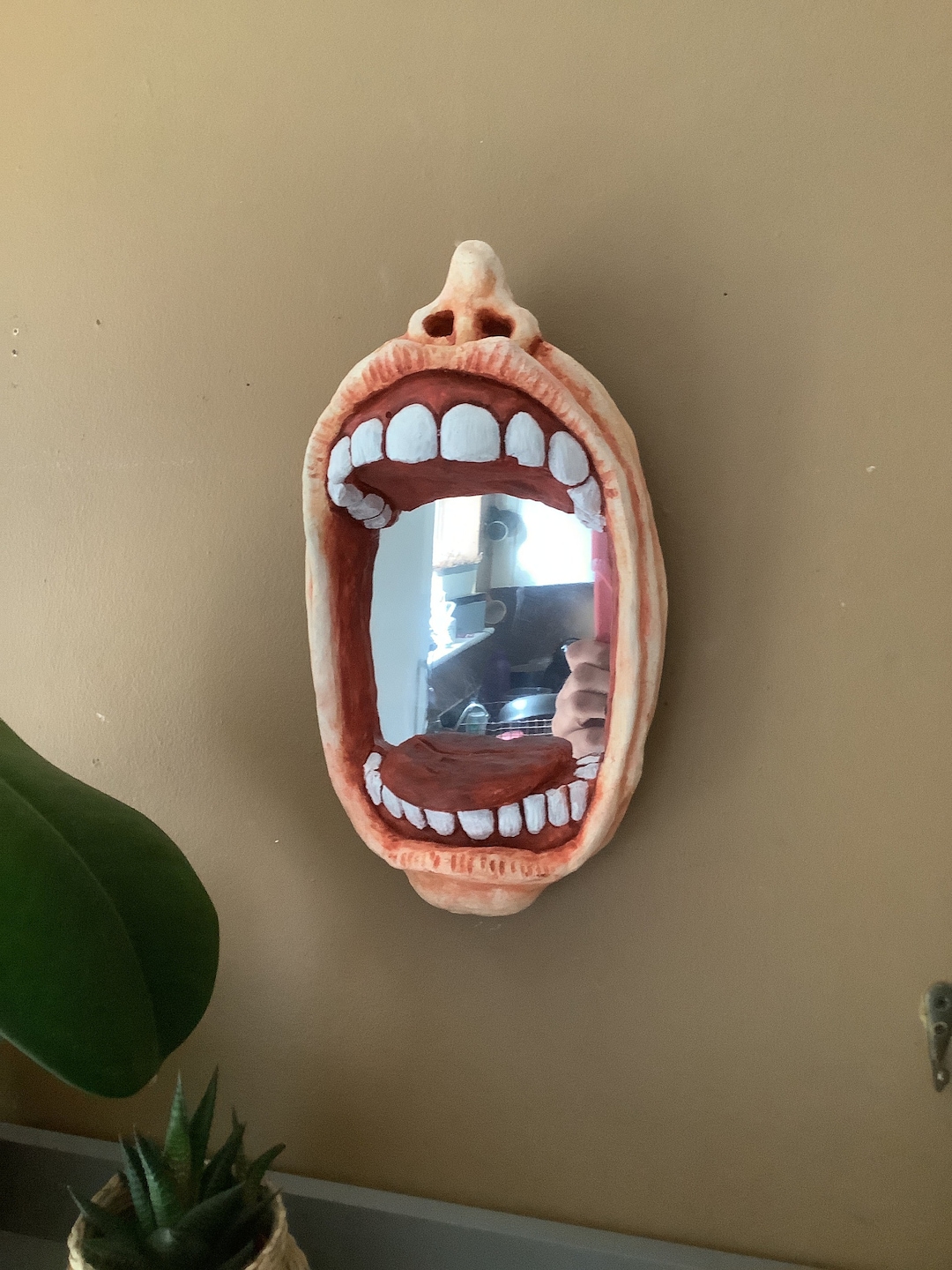 Gaping Gob Hanging Mirror. - Etsy