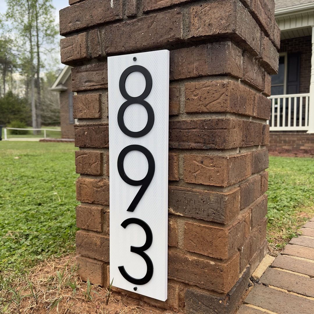 Reflective House Number Sign: Modern Address Sign (20" X 5.5") - Etsy