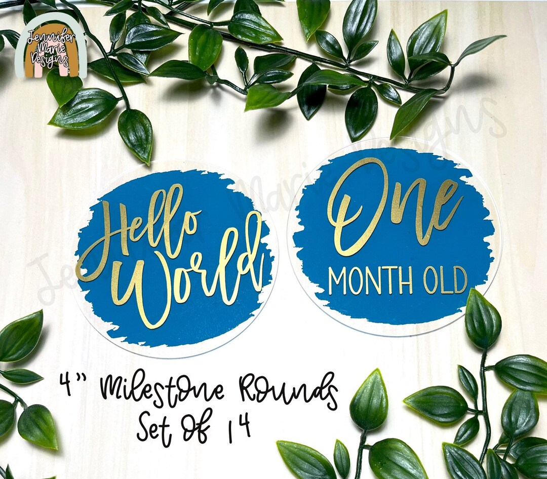 Monthly Milestone, Baby Milestone Rounds, Custom Milestone Rounds ...