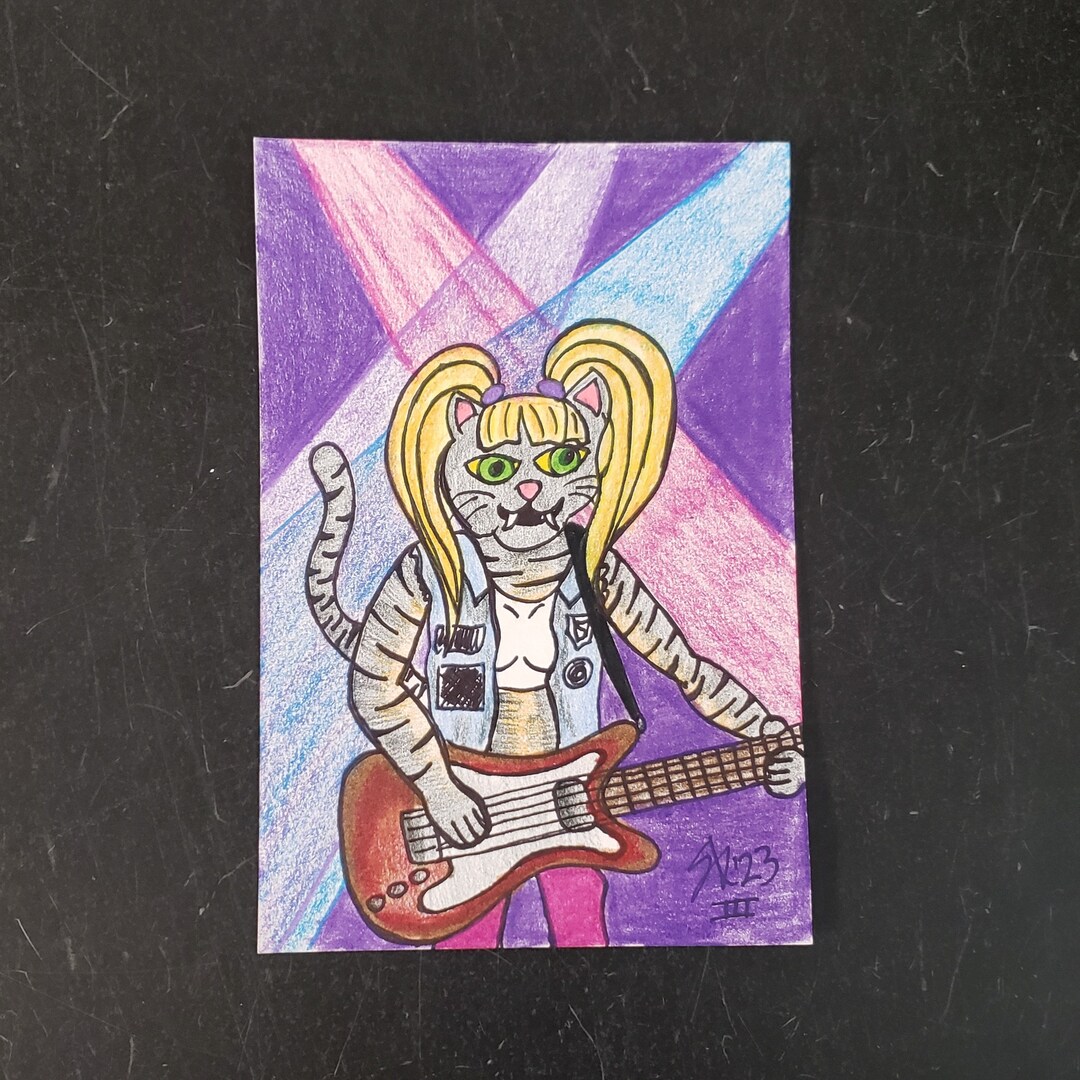 Werecat Original Drawing - Etsy