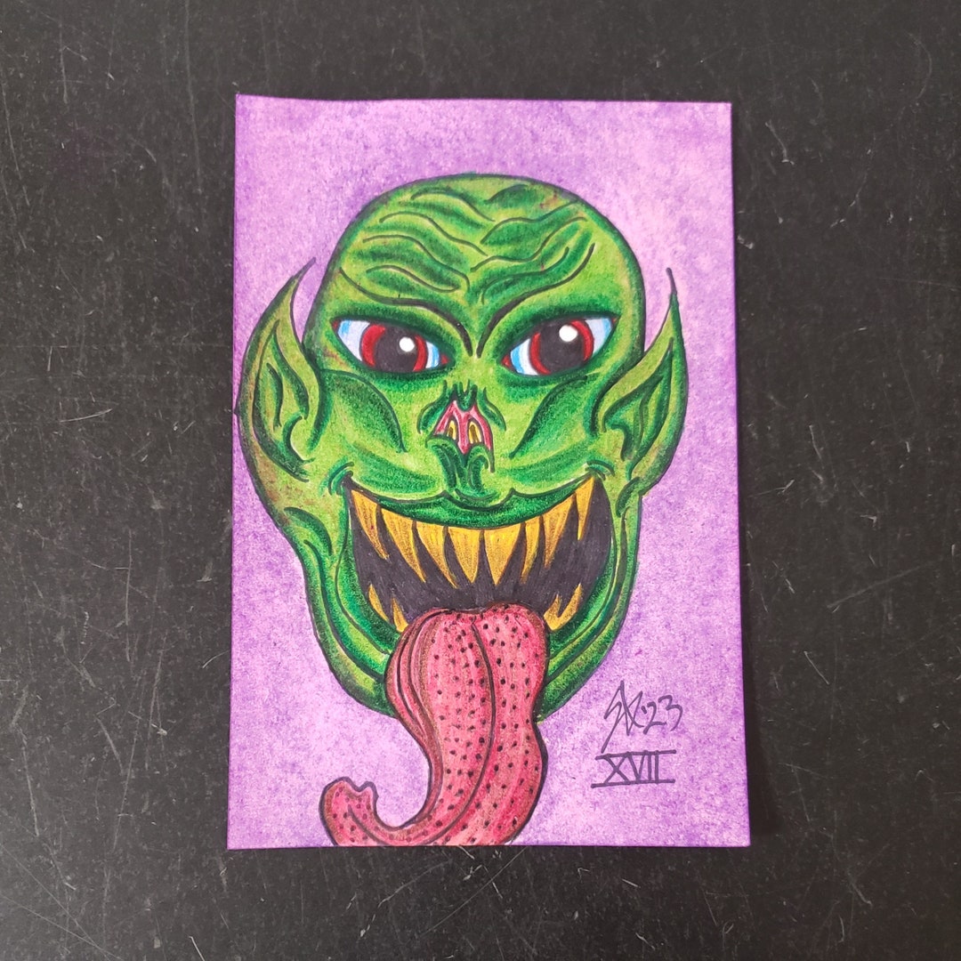 Ghoul Original Drawing - Etsy