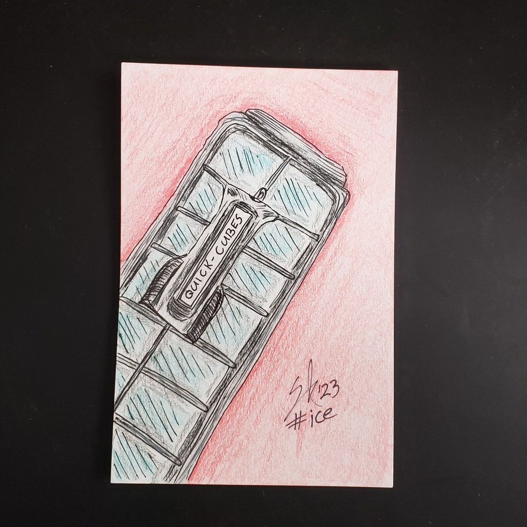 Ice, 4x6, Original Drawing - Etsy
