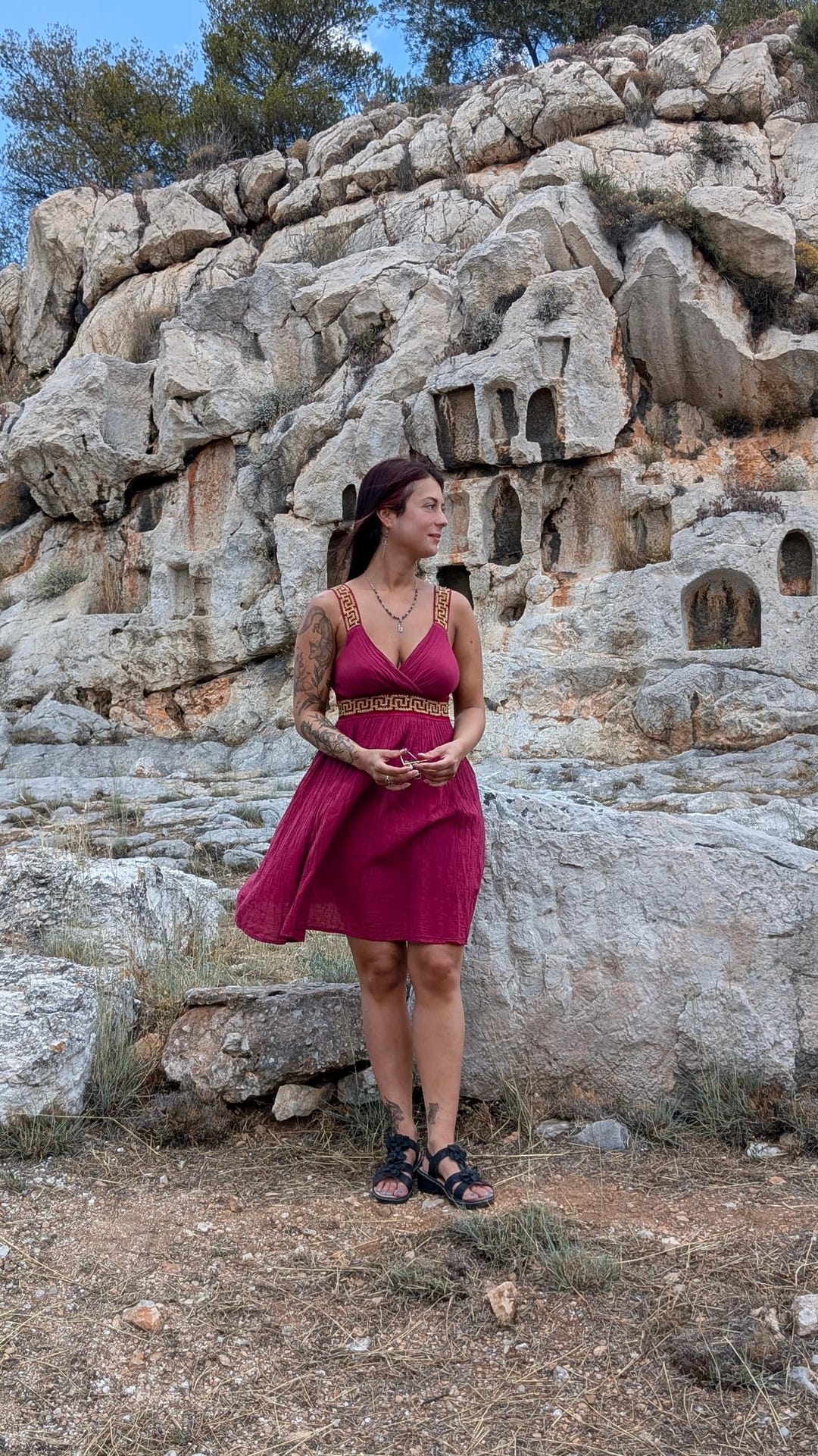 Ismene Greek Ancient Dress: 100% Cotton Iokasti Dress - Etsy