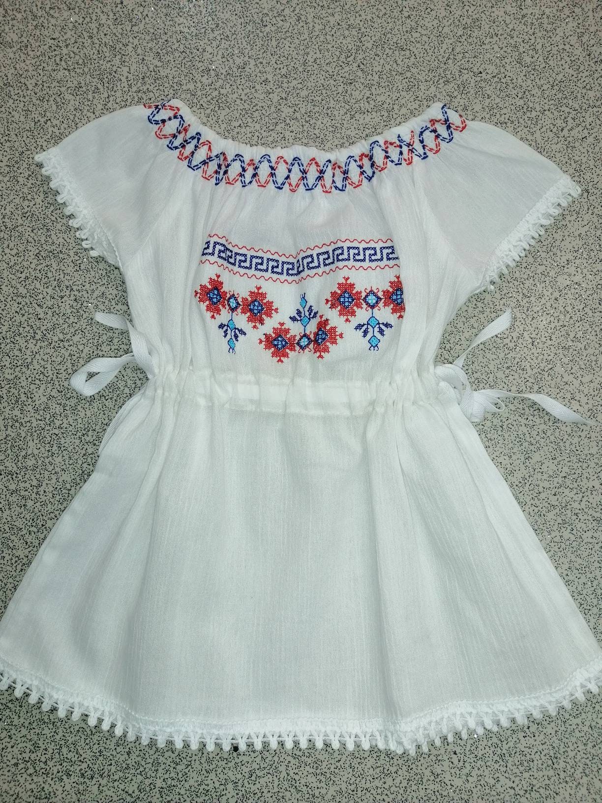 Greek Folk Art Style Girl Blouse - Etsy UK
