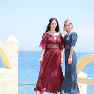 Greek Ancient Cotton Dress: Ariadne Style, Ankle Length - Etsy