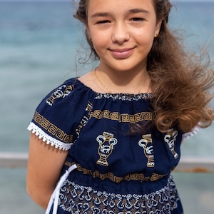 Greek Folk Art Style Girl Blouse - Etsy