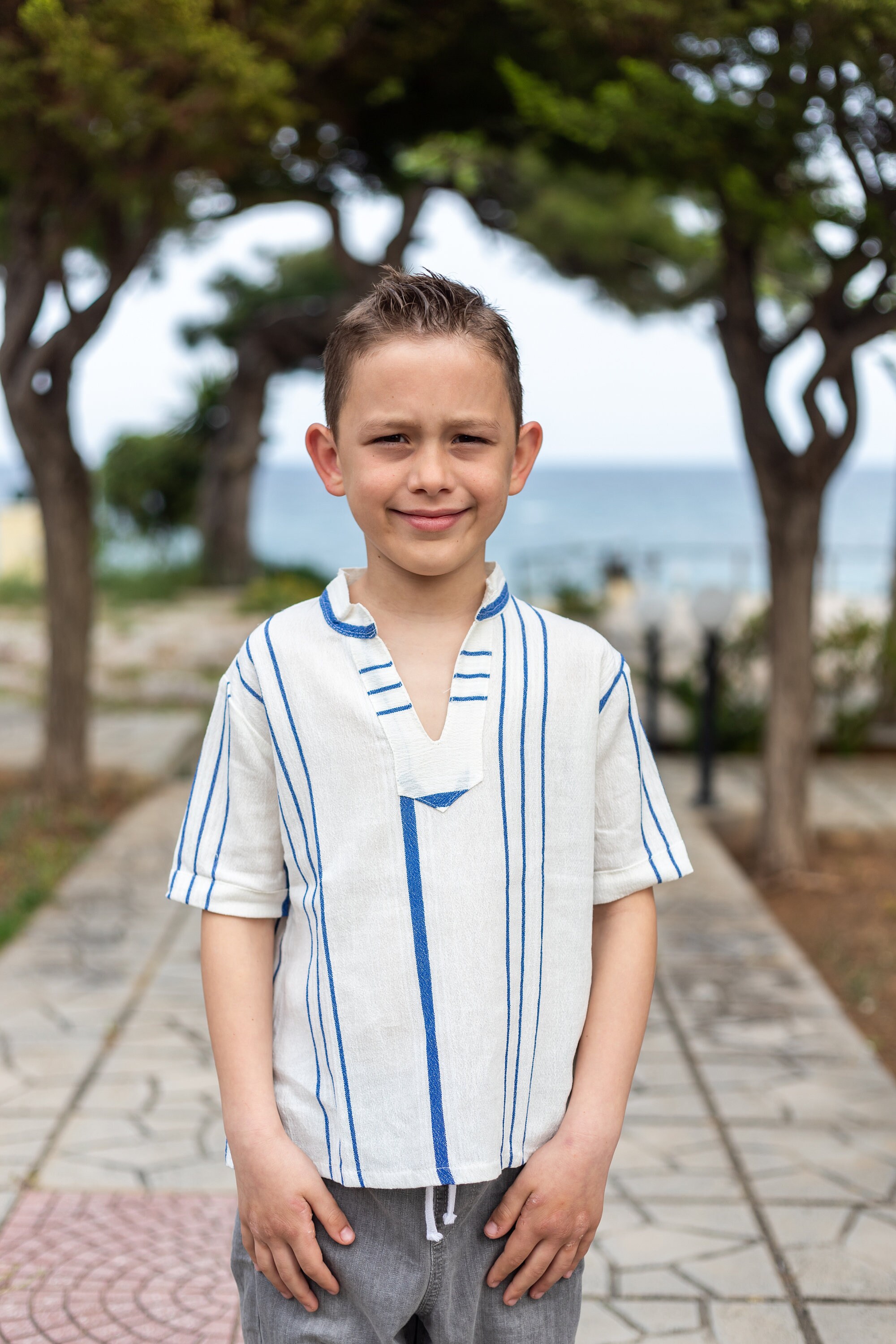 Greek Folk Art Style Boy Shirt - Etsy