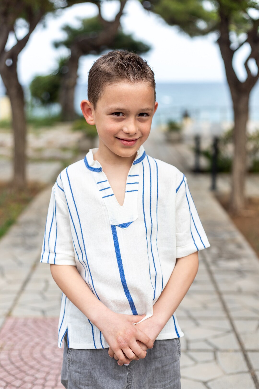 Greek Folk Art Style Boy Shirt - Etsy