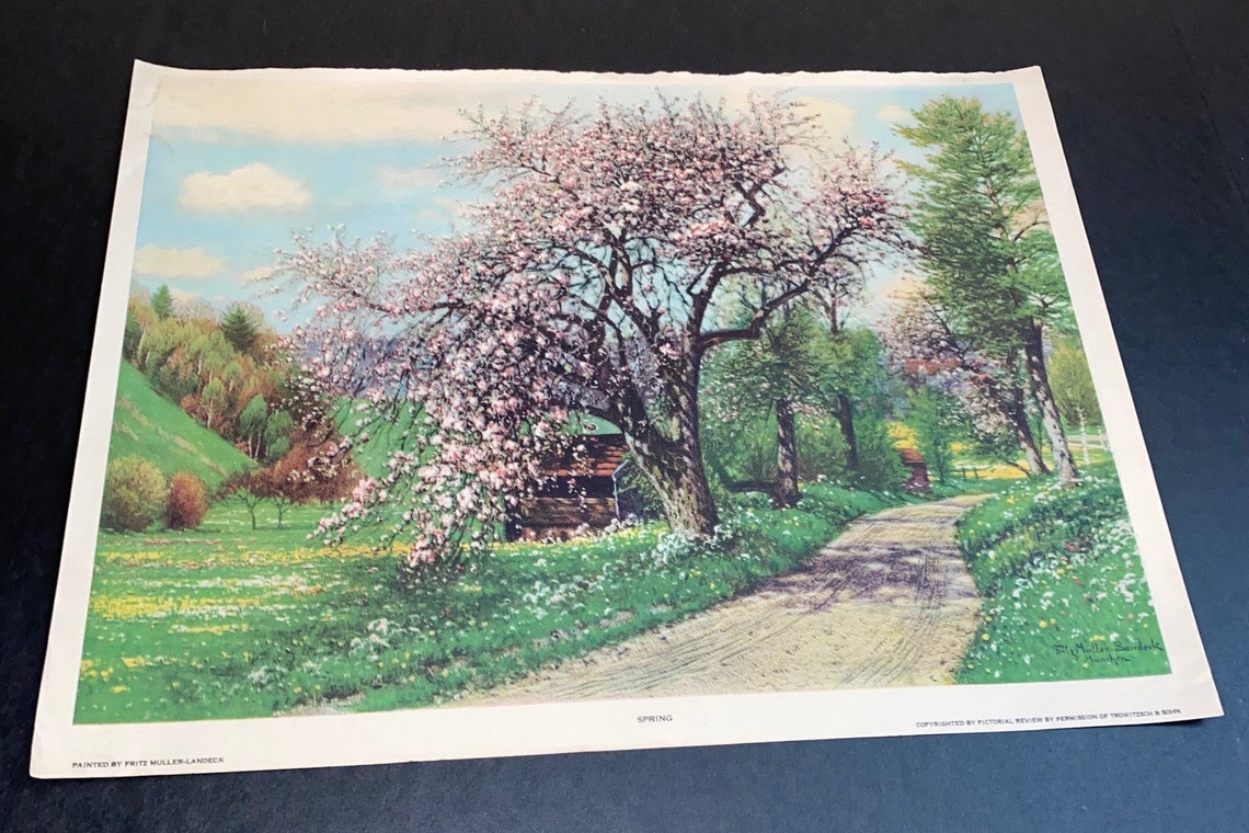 Vintage Landscape Prints by Fritz Muller-landeck A. Couturaud - Etsy