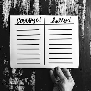 Goodbye Hello List Printable PDF Digital Download - Etsy