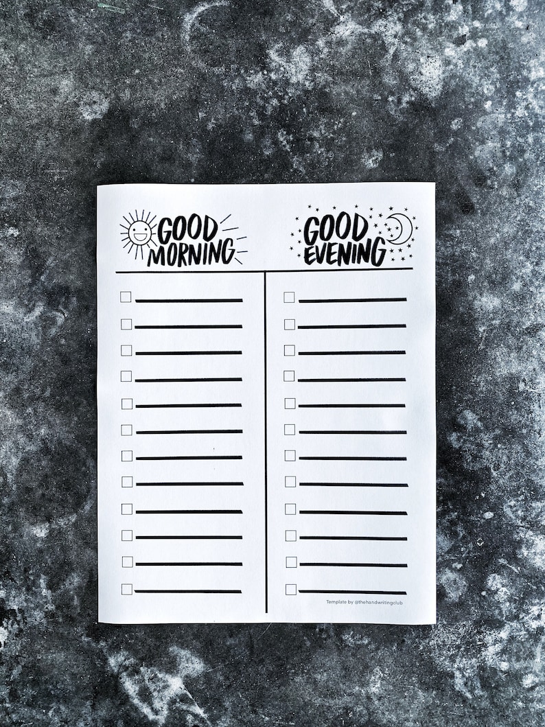 Morning Evening Routine Printable PDF Digital Download - Etsy