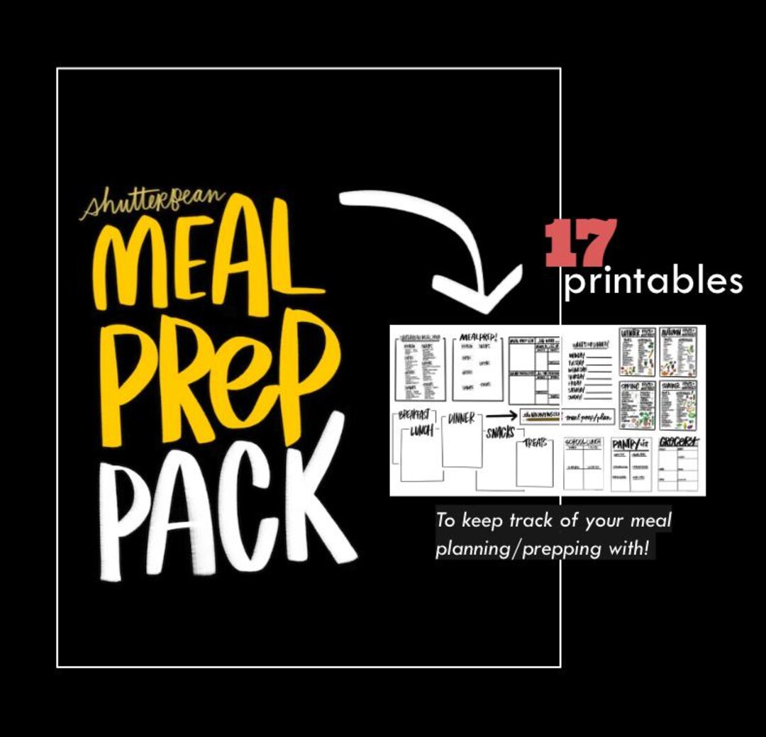 Meal Prep Pack! Printable PDF Digital Download - Etsy