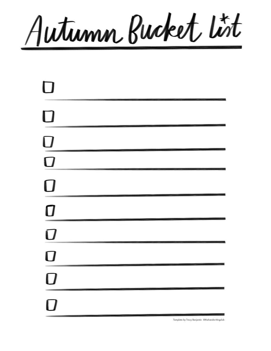 Autumn Bucket List PDF Digital Download - Etsy