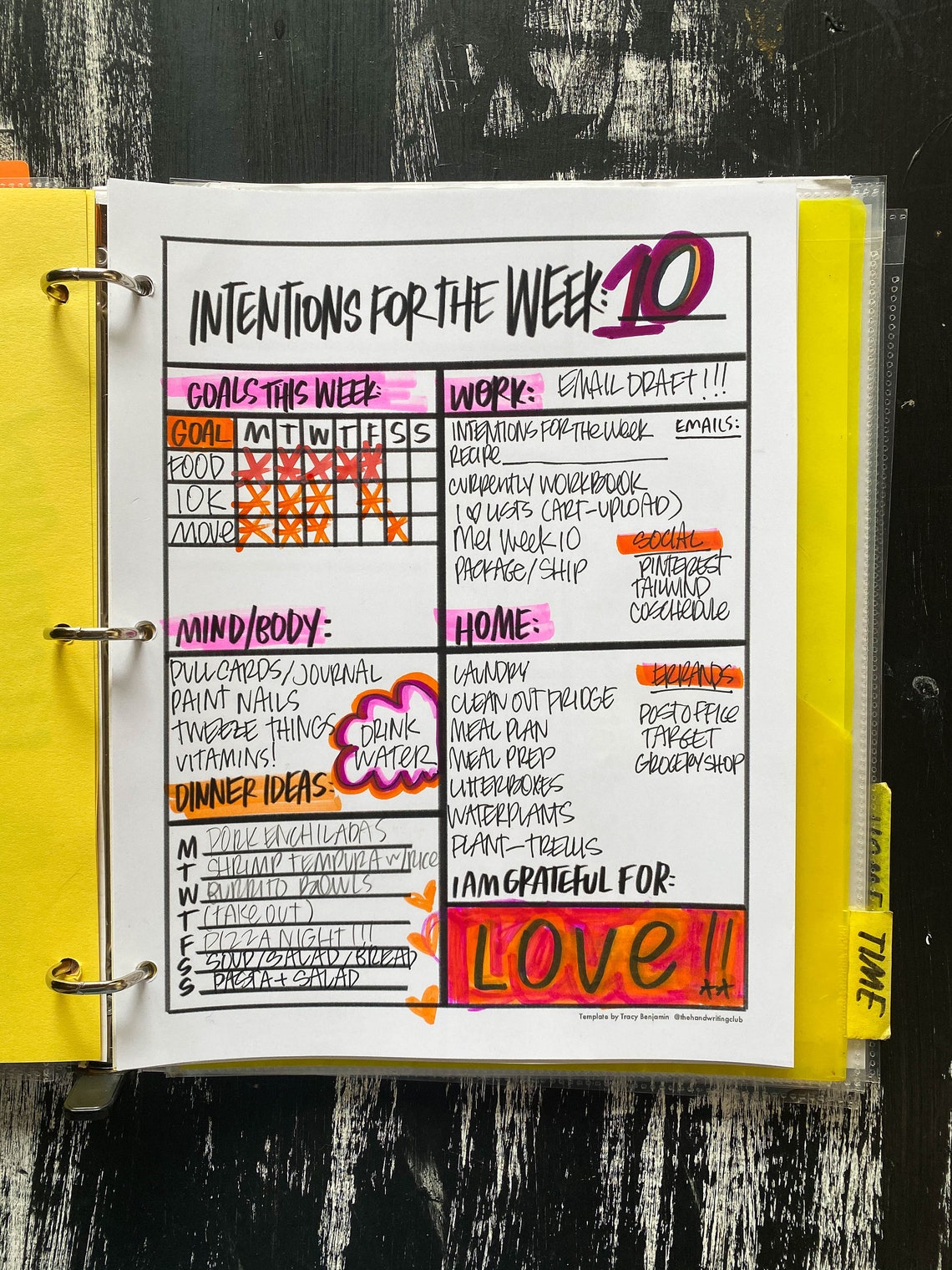 Intentions for the Week Printable PDF Digital Download - Etsy