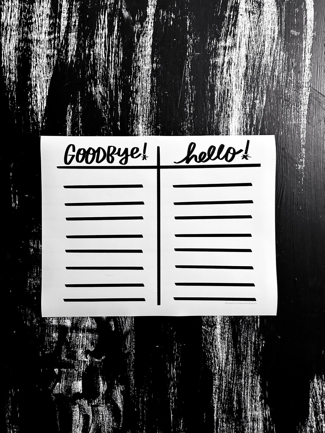 Goodbye Hello List Printable PDF Digital Download - Etsy