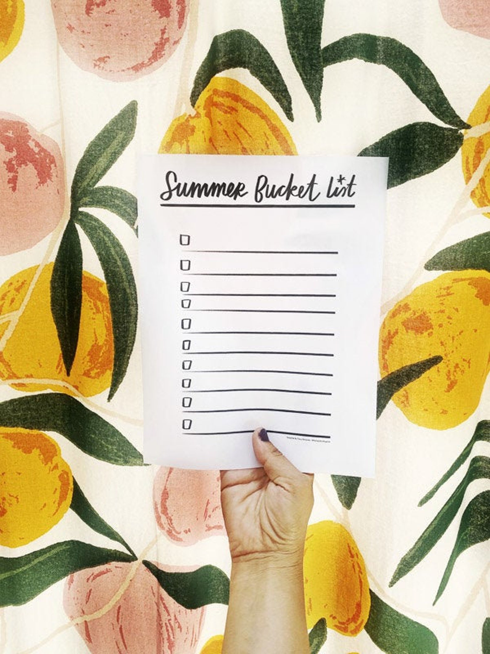 Summer Bucket List Printable PDF Digital Download - Etsy
