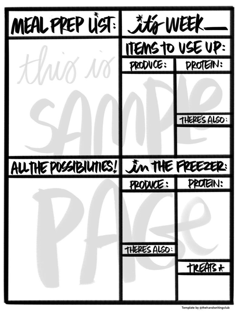 Meal Prep Planning Printable PDF Digital Download - Etsy