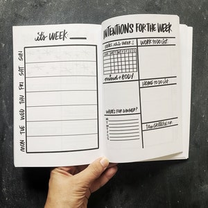 Intentions for the Week Calendar - Etsy
