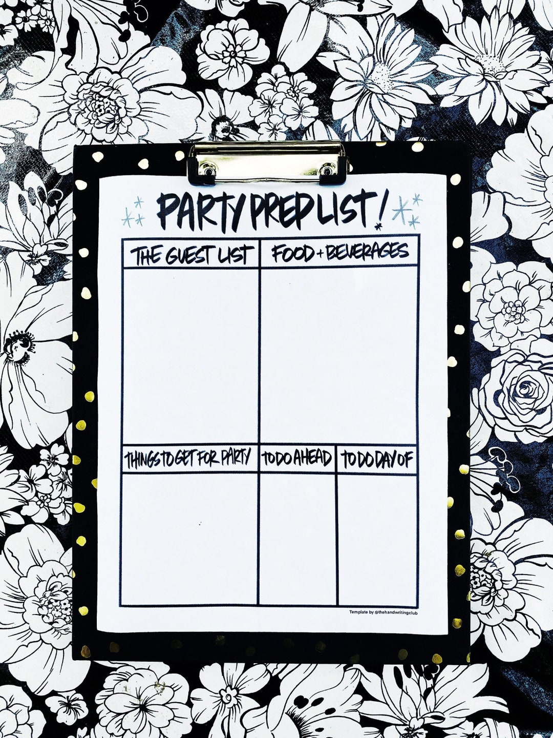 Party Planning List Printable PDF Digital Download - Etsy