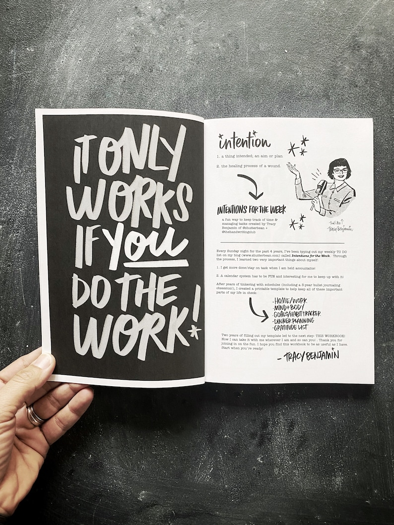 Intentions for the Week Calendar - Etsy