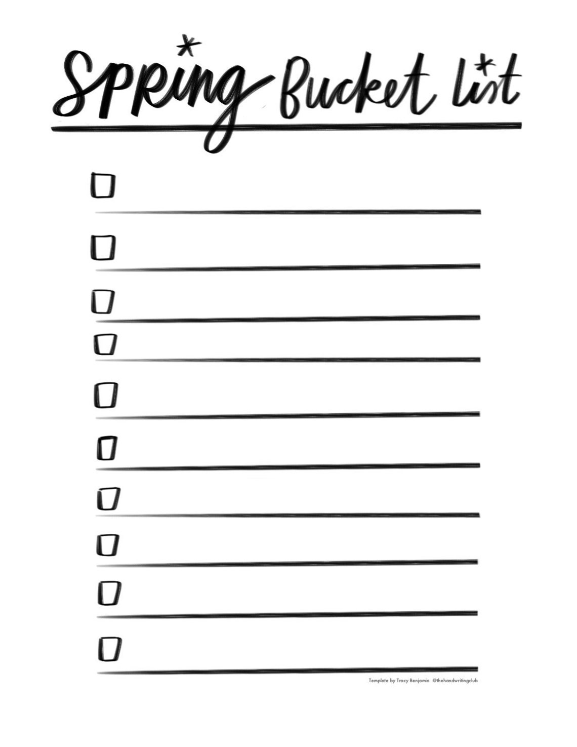 Spring Bucket List | Etsy