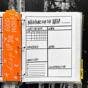 Intentions for the Week Printable PDF Digital Download - Etsy
