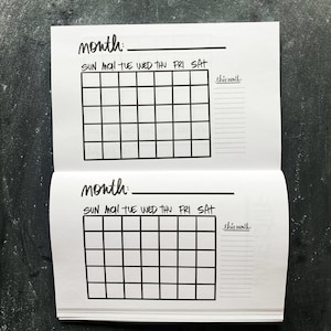 Intentions for the Week Calendar - Etsy