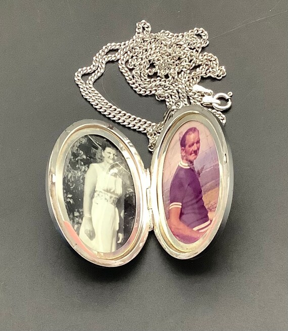 Vintage Silver Locket And Chain at Angela Link blog