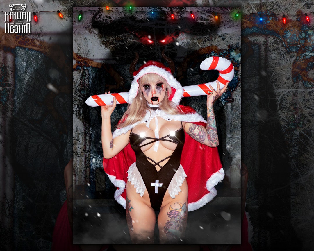 KAWAII KESHIA Christmas Krampus Signed Prints Free Shipping Worldwide Sexy Glamour Model Adult ...