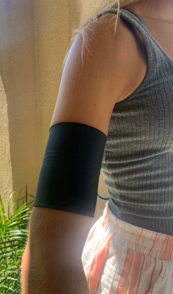 BLACK SPANDEX SENSOR Cover Arm Band Dexcom Omnipod Libre - Etsy