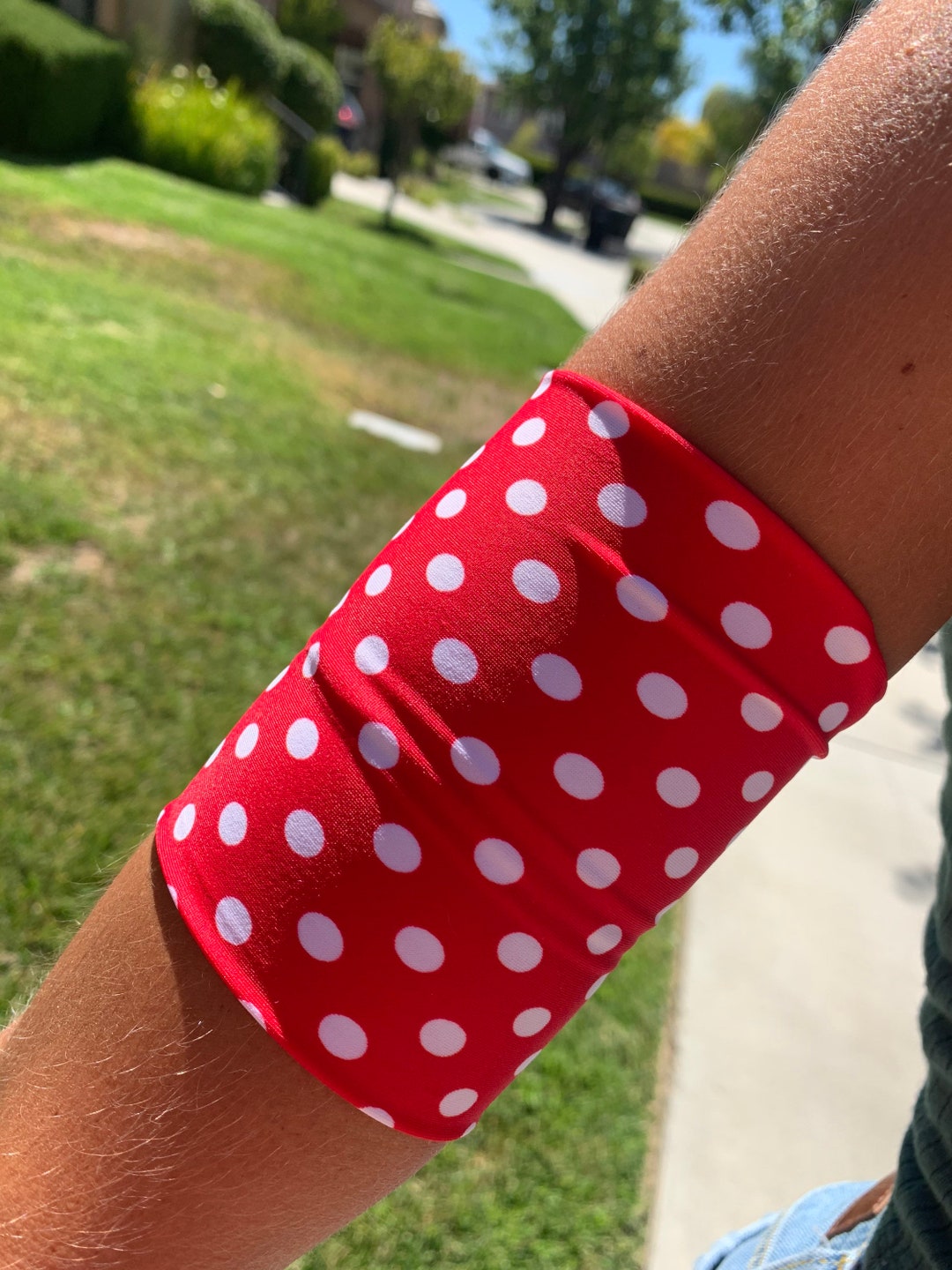 RED POLKA DOTS Sensor Arm Band Cover - Etsy