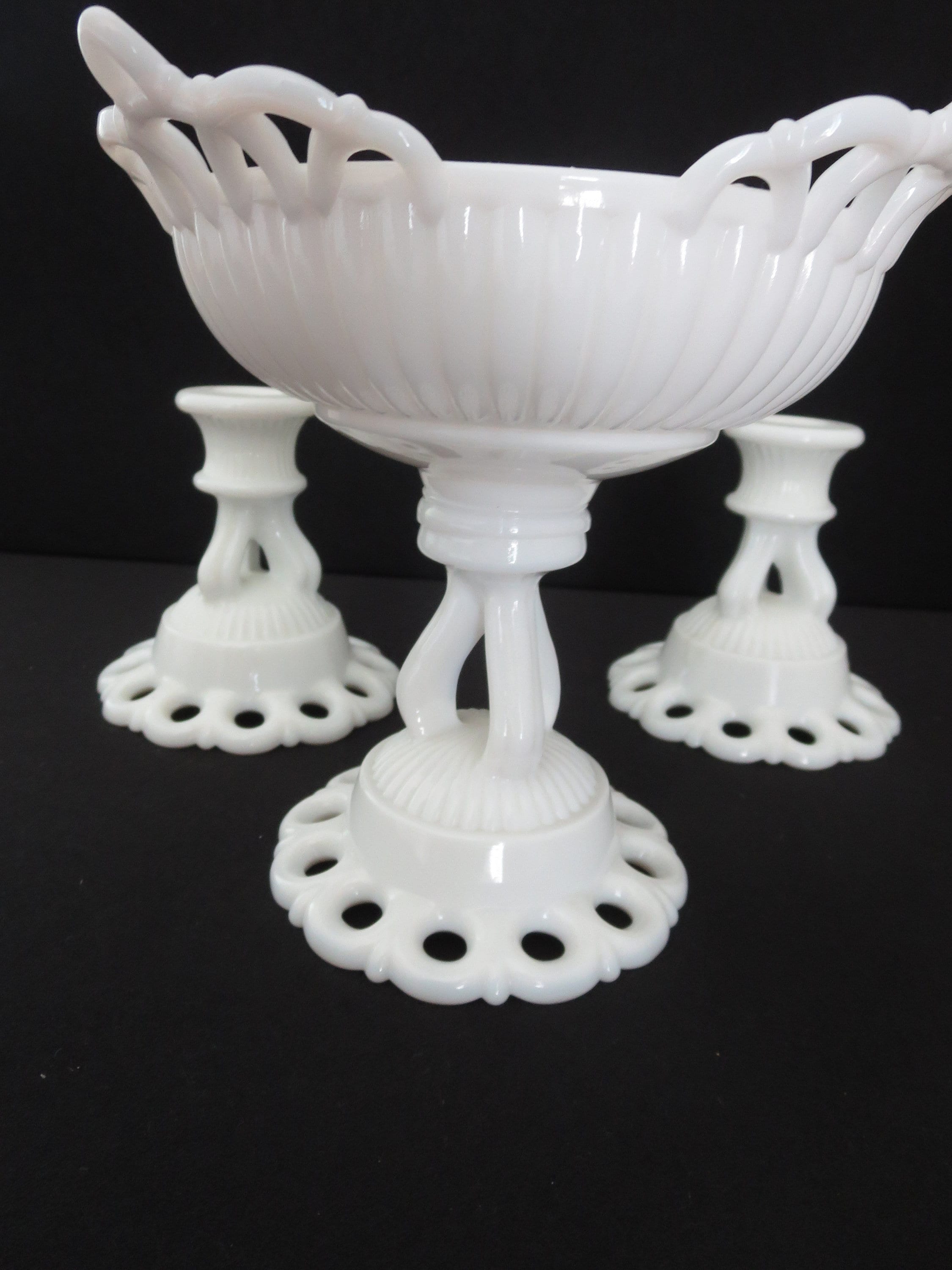 Westmoreland Milk Glass Doric Pattern Compote NO LID and Two | Etsy