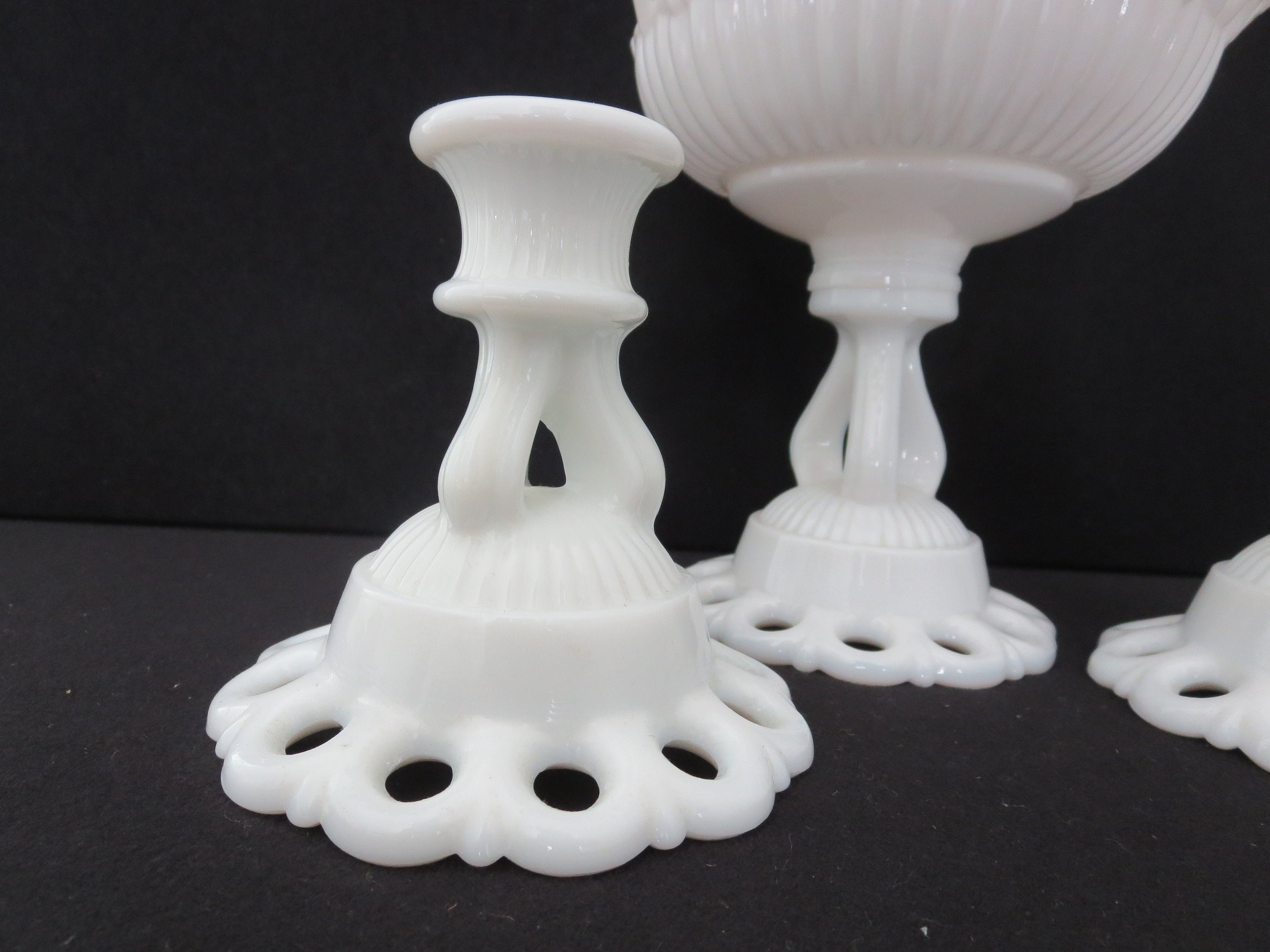 Westmoreland Milk Glass Doric Pattern Compote NO LID and Two | Etsy