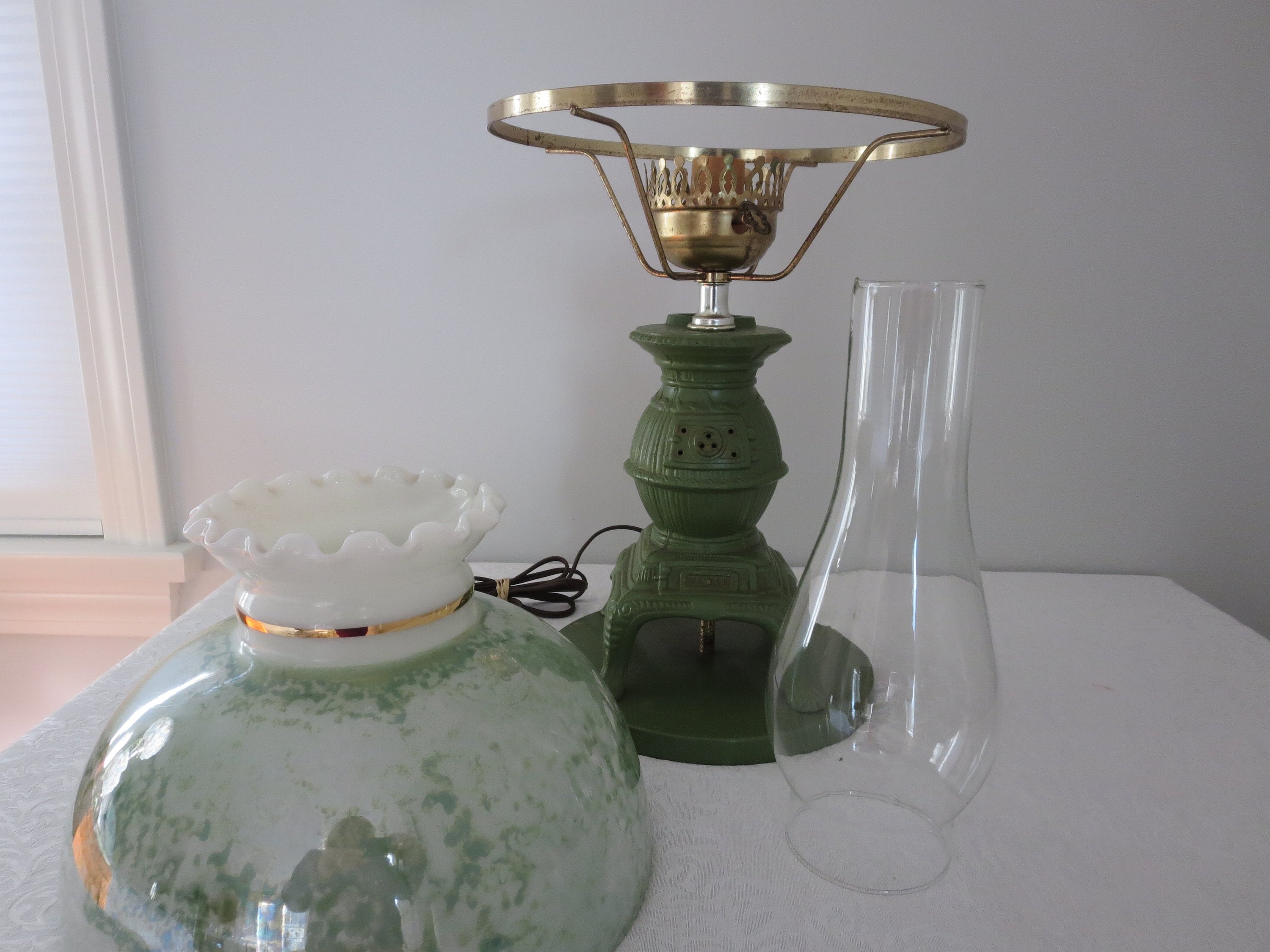 Lighting Lamps ON SALE Globe Lamp Vintage Pot Belly Wood Stove Lamp ...