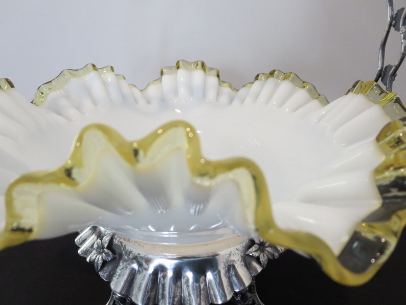 Antique Simpson Hall Miller & Co Silver Plate Bride's Basket, Yellow ...