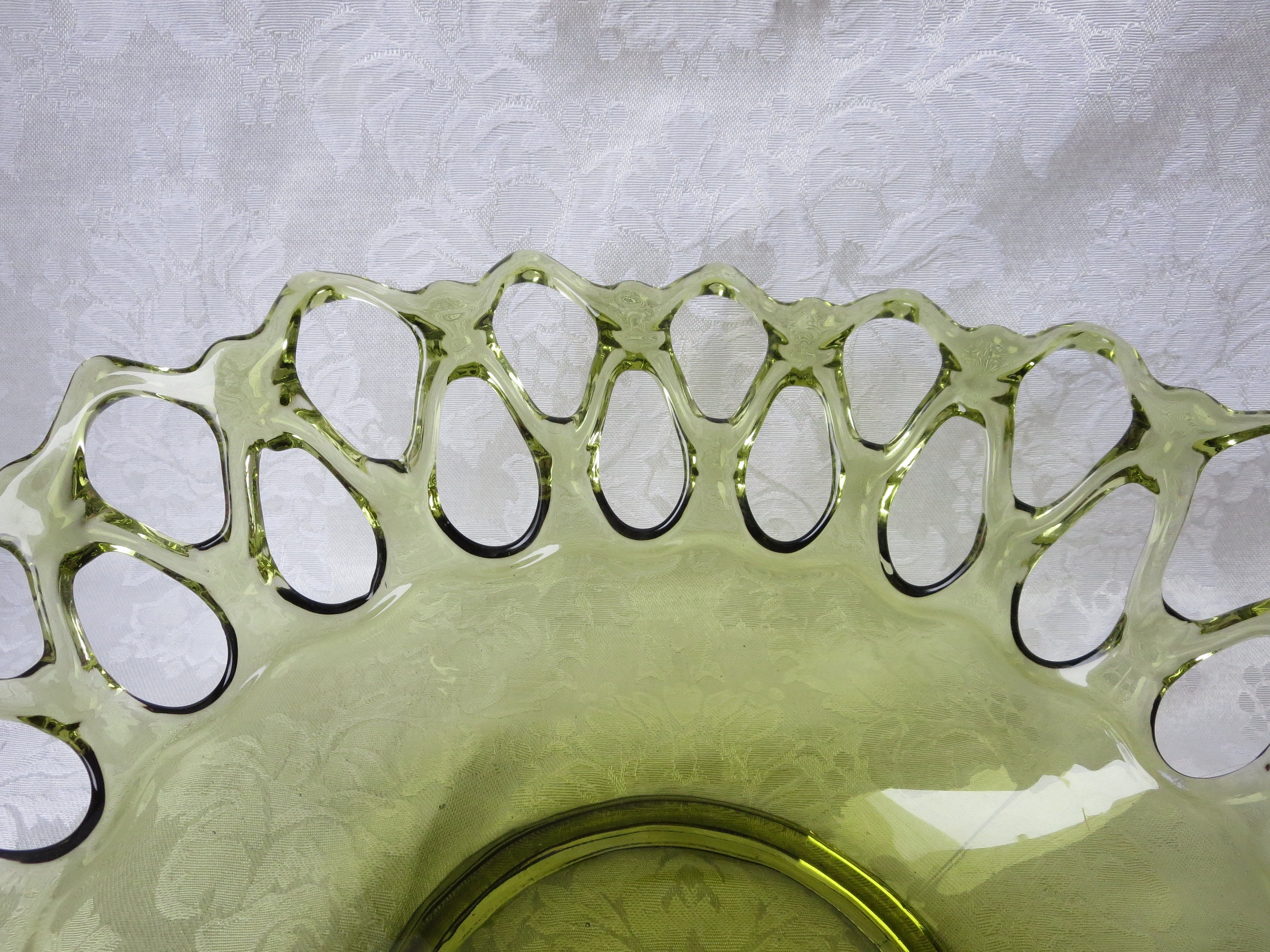 Vintage Westmoreland Green Glass Doric Centerpiece Bowl - Etsy Nederland