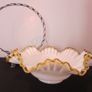 Antique Simpson Hall Miller & Co Silver Plate Bride's Basket, Yellow ...