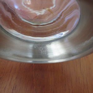 Vintage Set of George S Preisner Crystal Clear Glass and Pewter Sugar ...