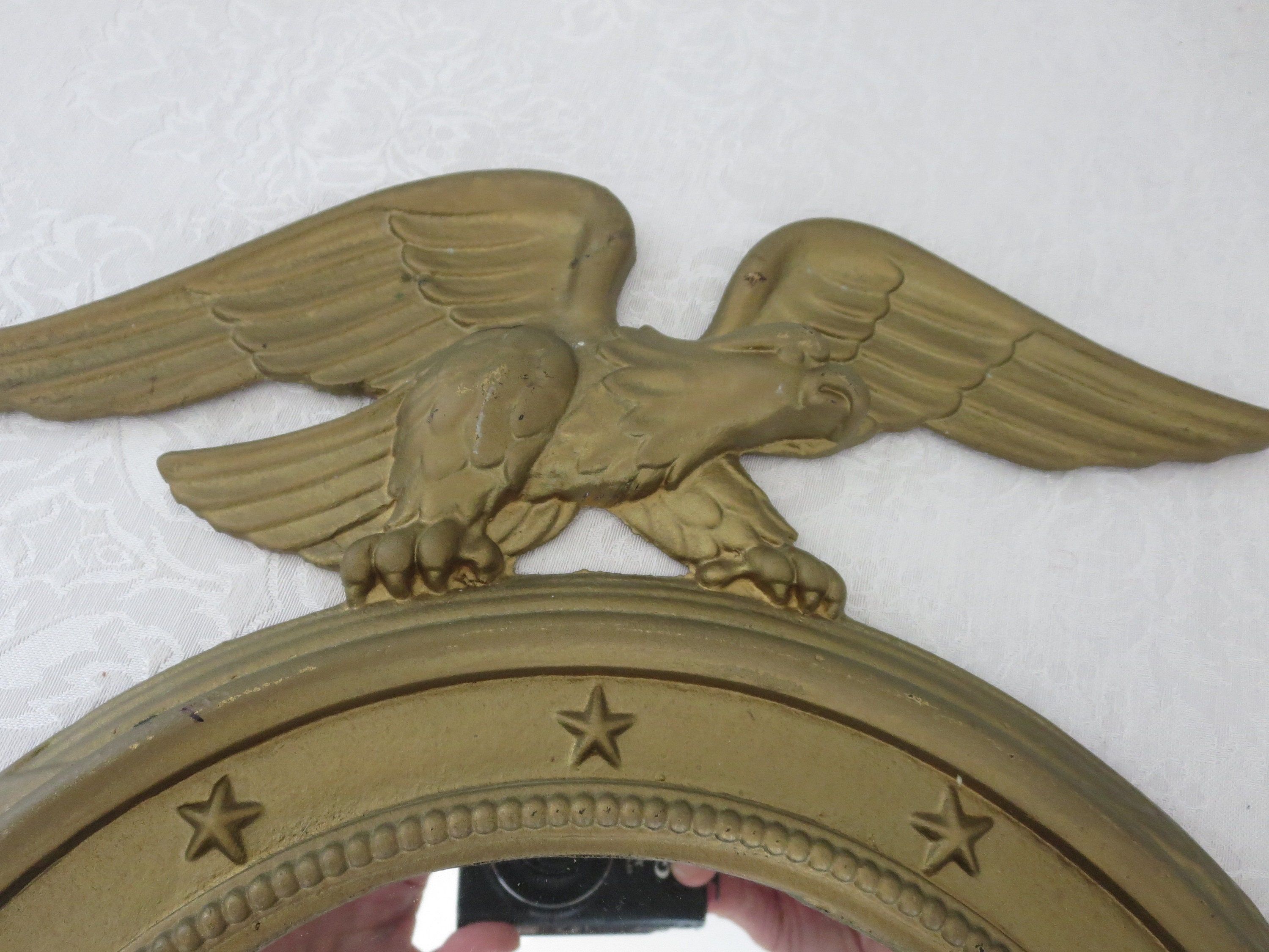Vintage EMIG Gold Cast Metal Eagle Mirror EMIG 1320 12 Star | Etsy