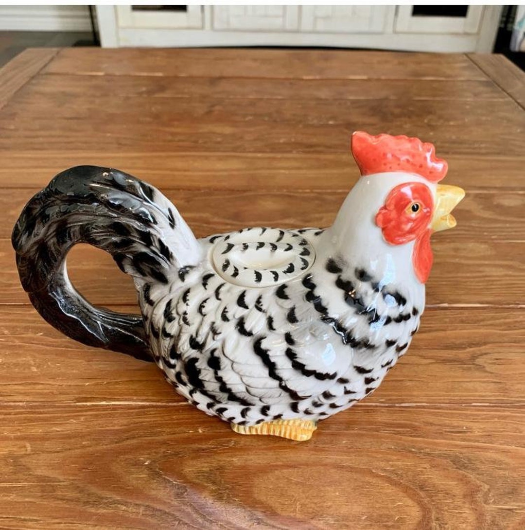Vintage Otagiri Hand Painted Hen Teapot - Etsy