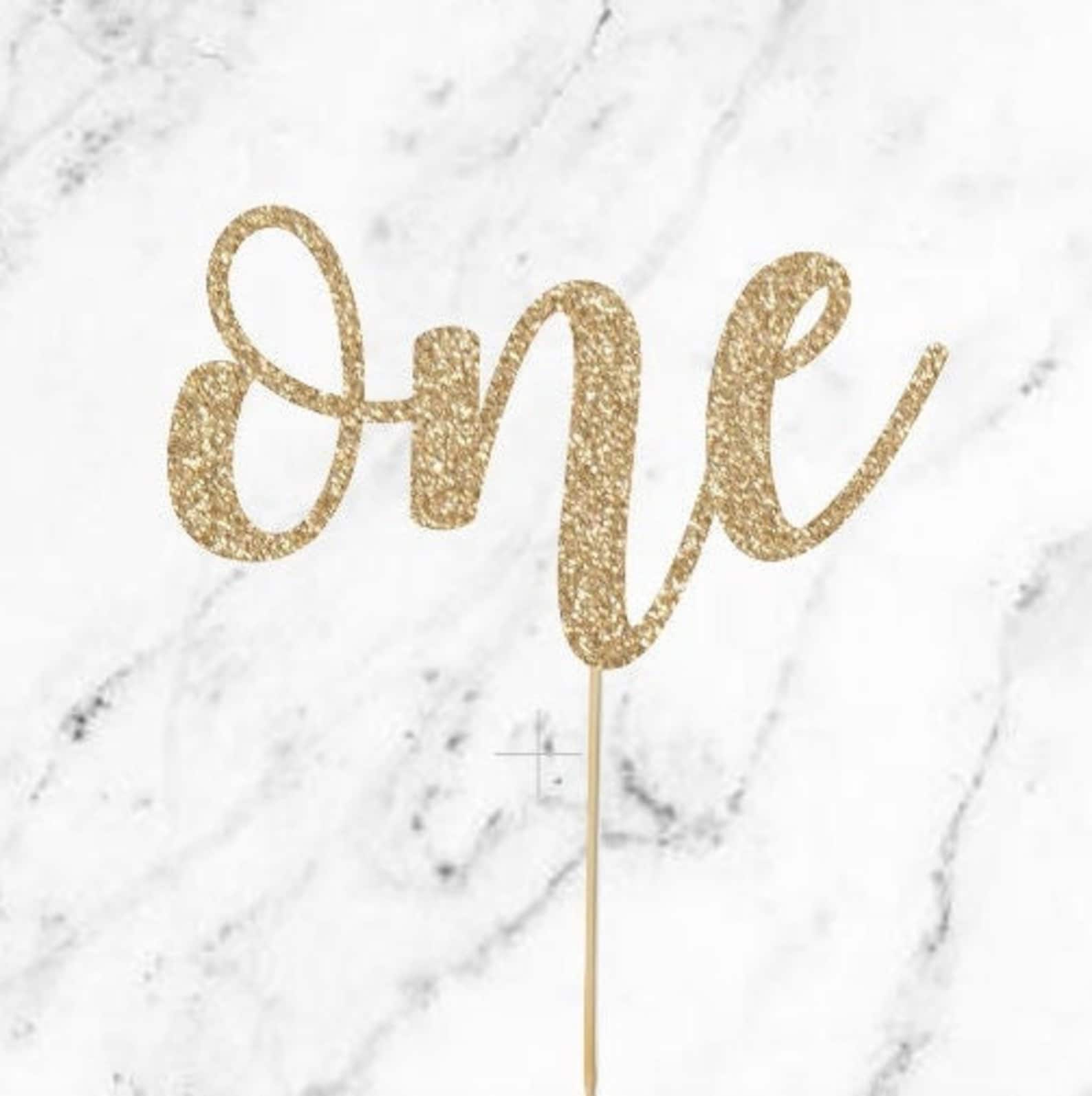 One Birthday Cake Topper First Birthday Cake Toppers Gold - Etsy
