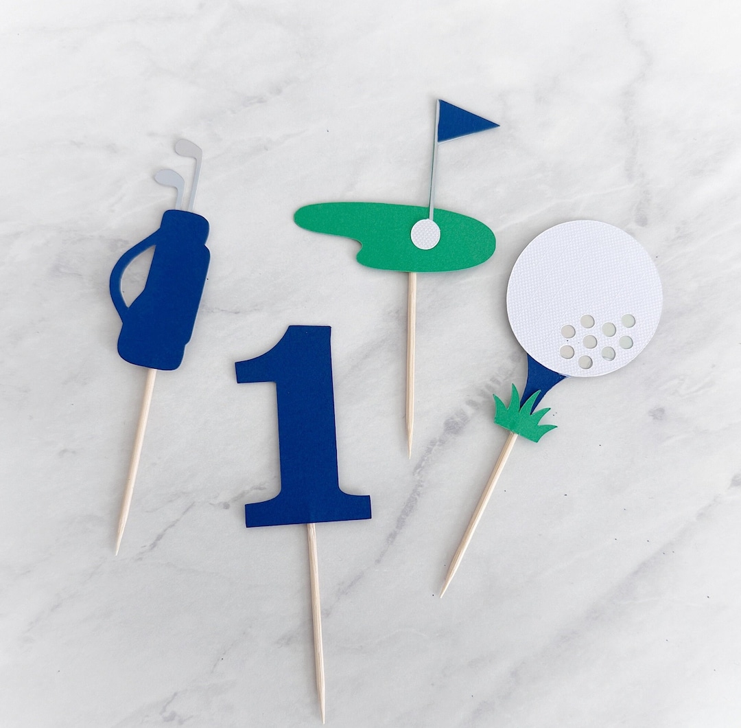 Golf Cupcake Toppers: First Birthday Decoration, Set of 12 - Etsy