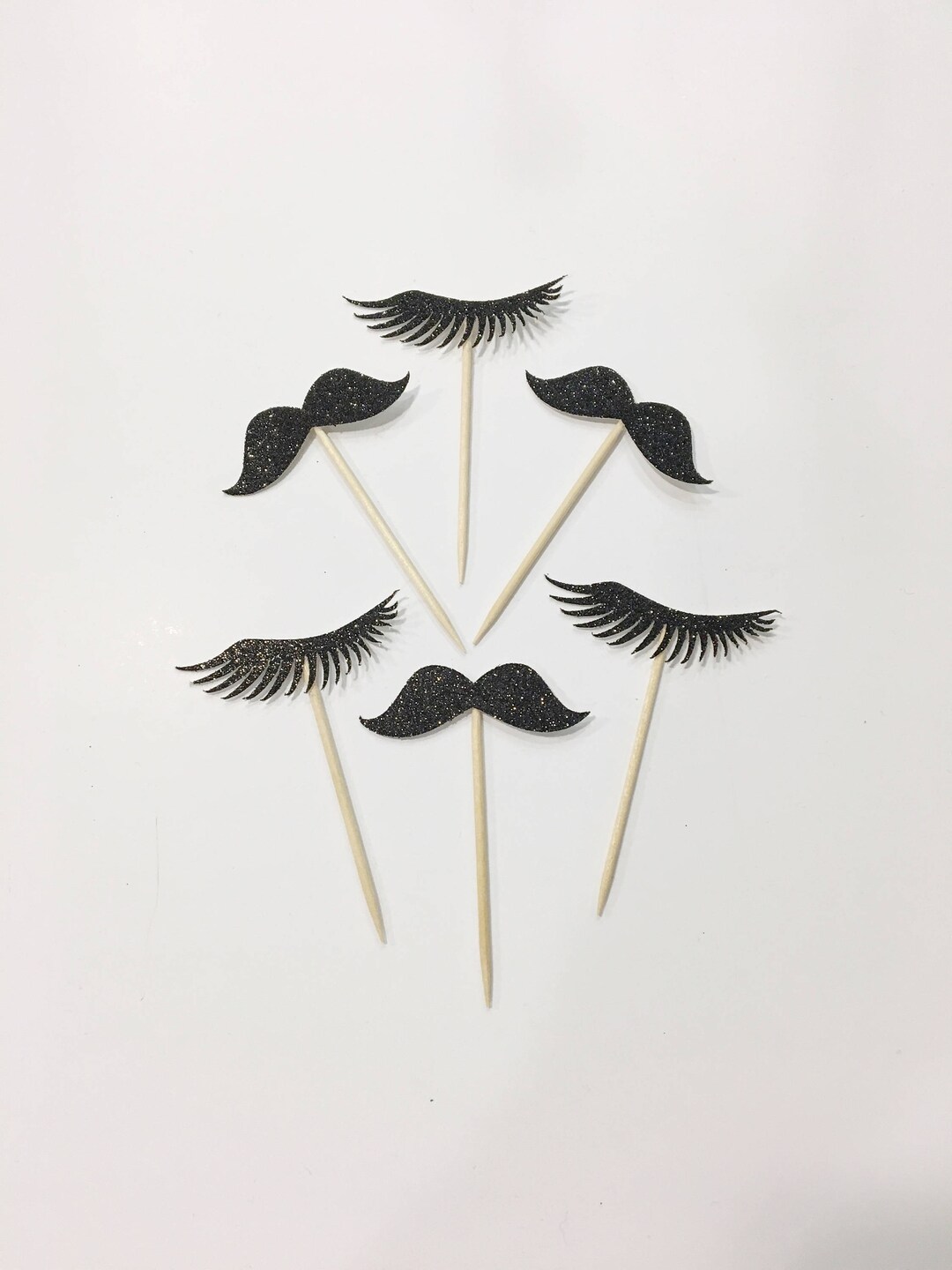 Staches or Lashes Toppers Gender Reveal Party Baby Shower Boy or Girl ...