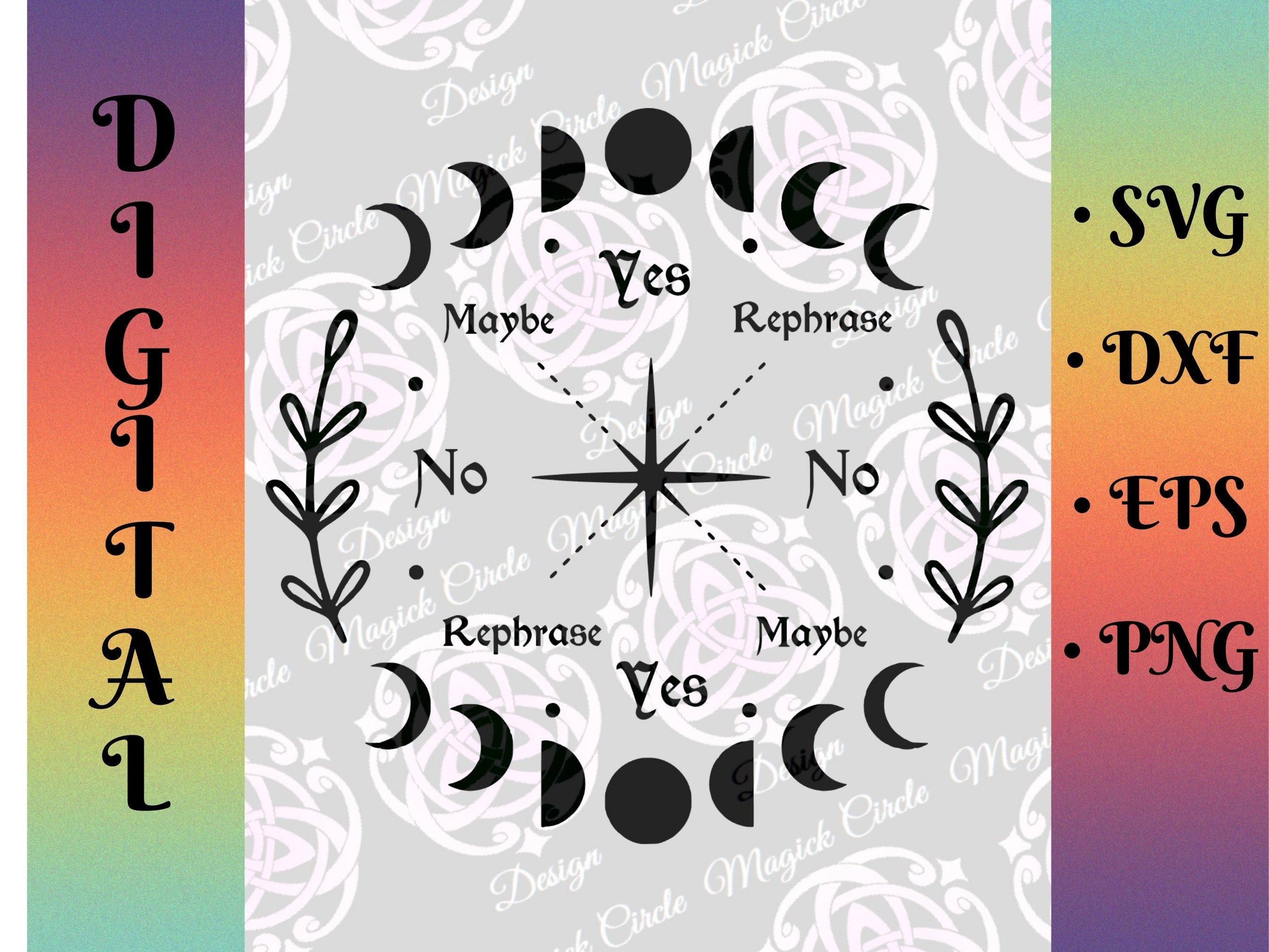 Moonphase Pendulum Board SVG Cut Files Cricut/silhouette - Etsy