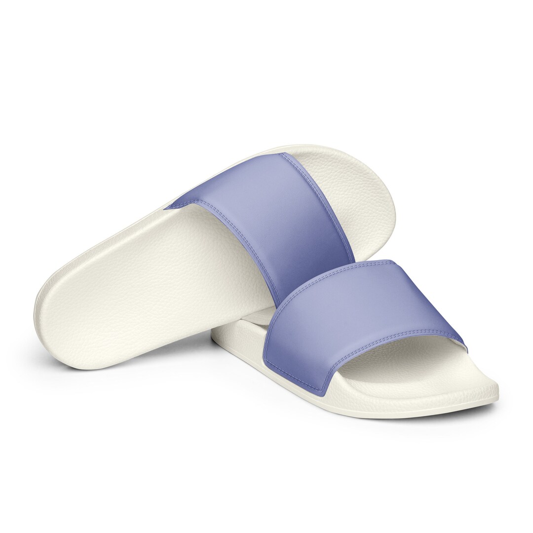 Womens Lavender Slides Womens Lavender Purple Pool Slides With White ...