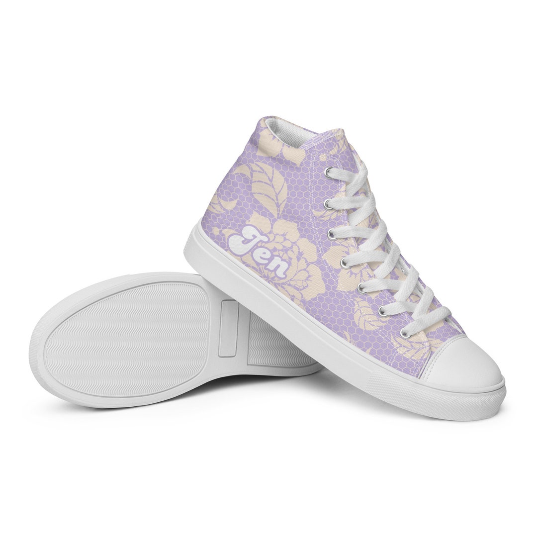 Personalized Romantic Hightops Custom Name High-tops Bridal Sneakers ...