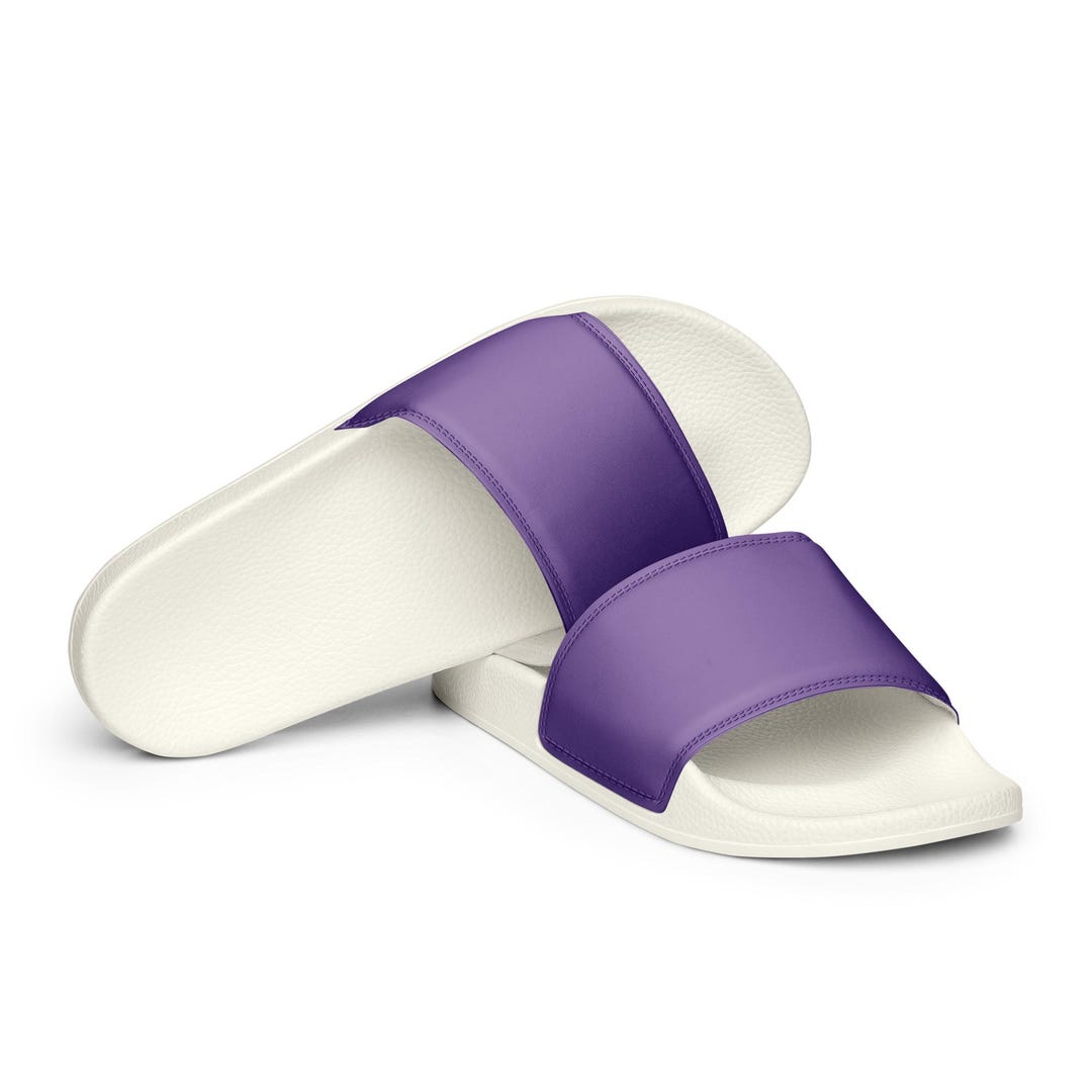 Purple Slides Mens Slides Mens Purple Pool Shoes Beach Shoes Slippers ...