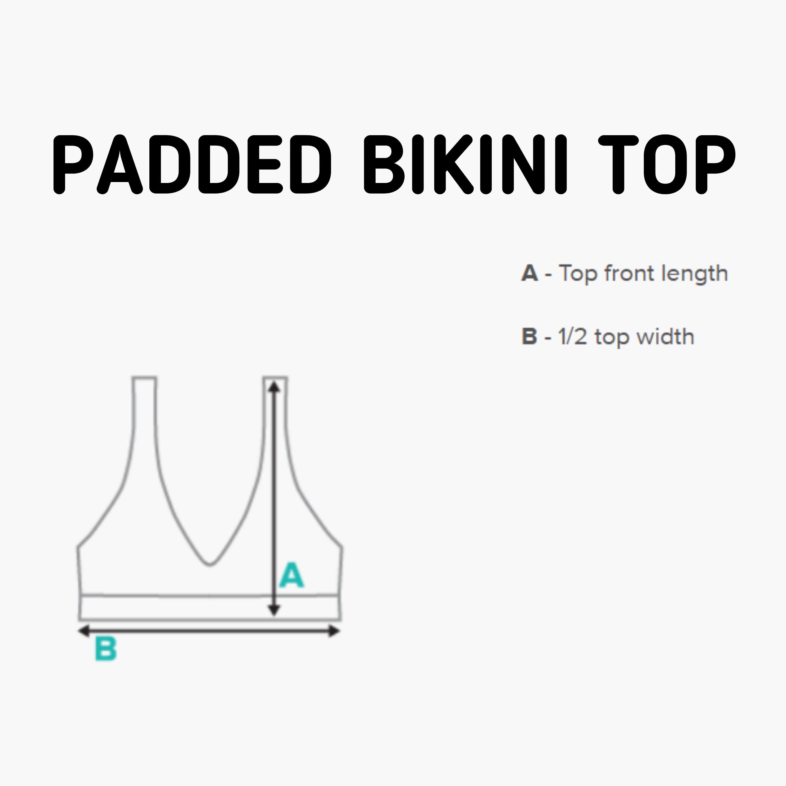 Hawaiian Bikini Top: Retro Pastel Yellow Lining, Removable Padding ...