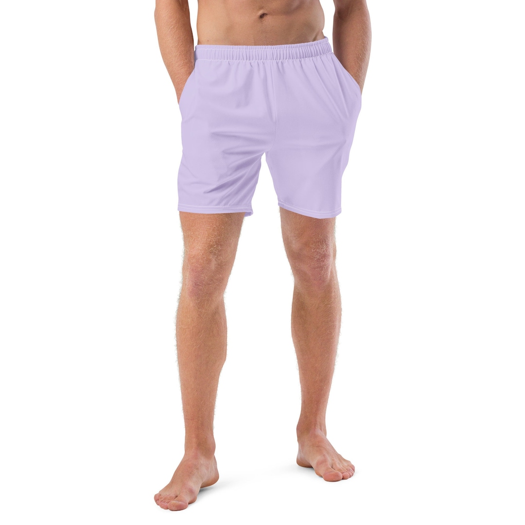 Light Purple Trunks - Mens Swim Trunks - Pastel Purple Trunks - Pastel ...