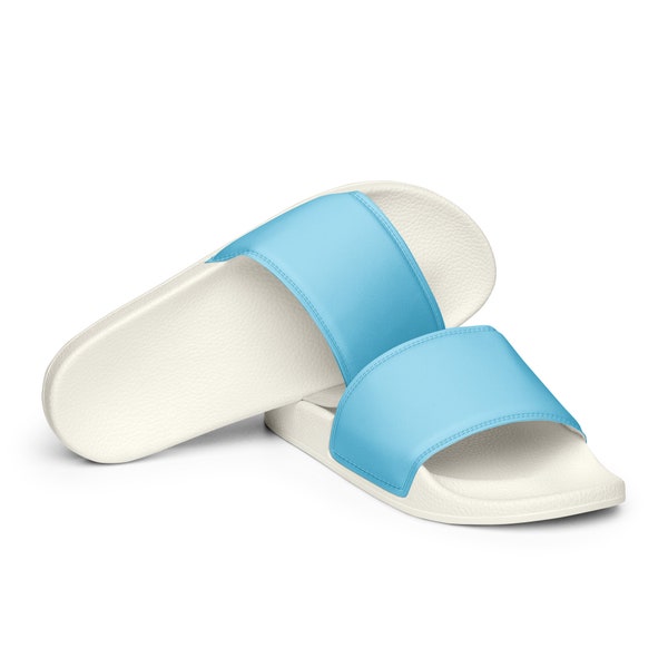 White Light Blue Slides - Etsy
